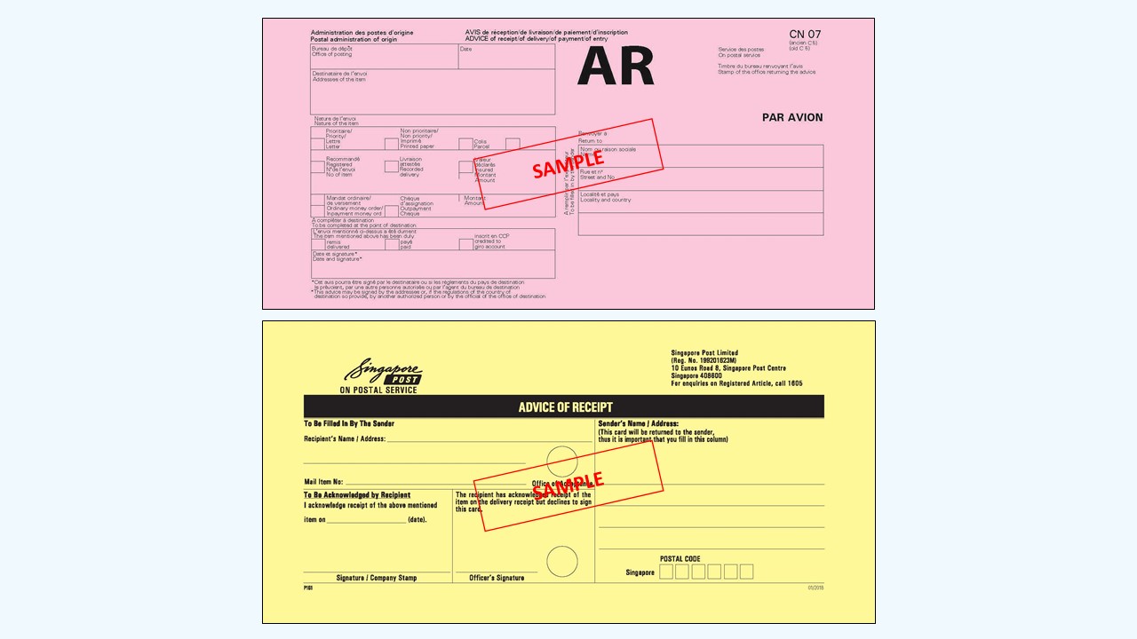 Registered Service (Singapore) | Singapore Post